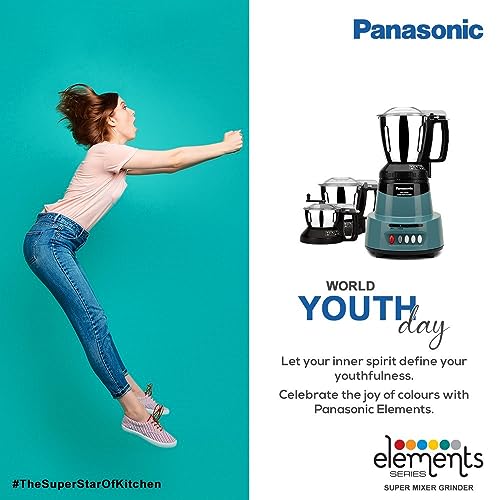 Panasonic Super Mixer Grinder MX-AV325 3 Stainless Steel Jars 600 Watts 110-120 Volt US & CANADA