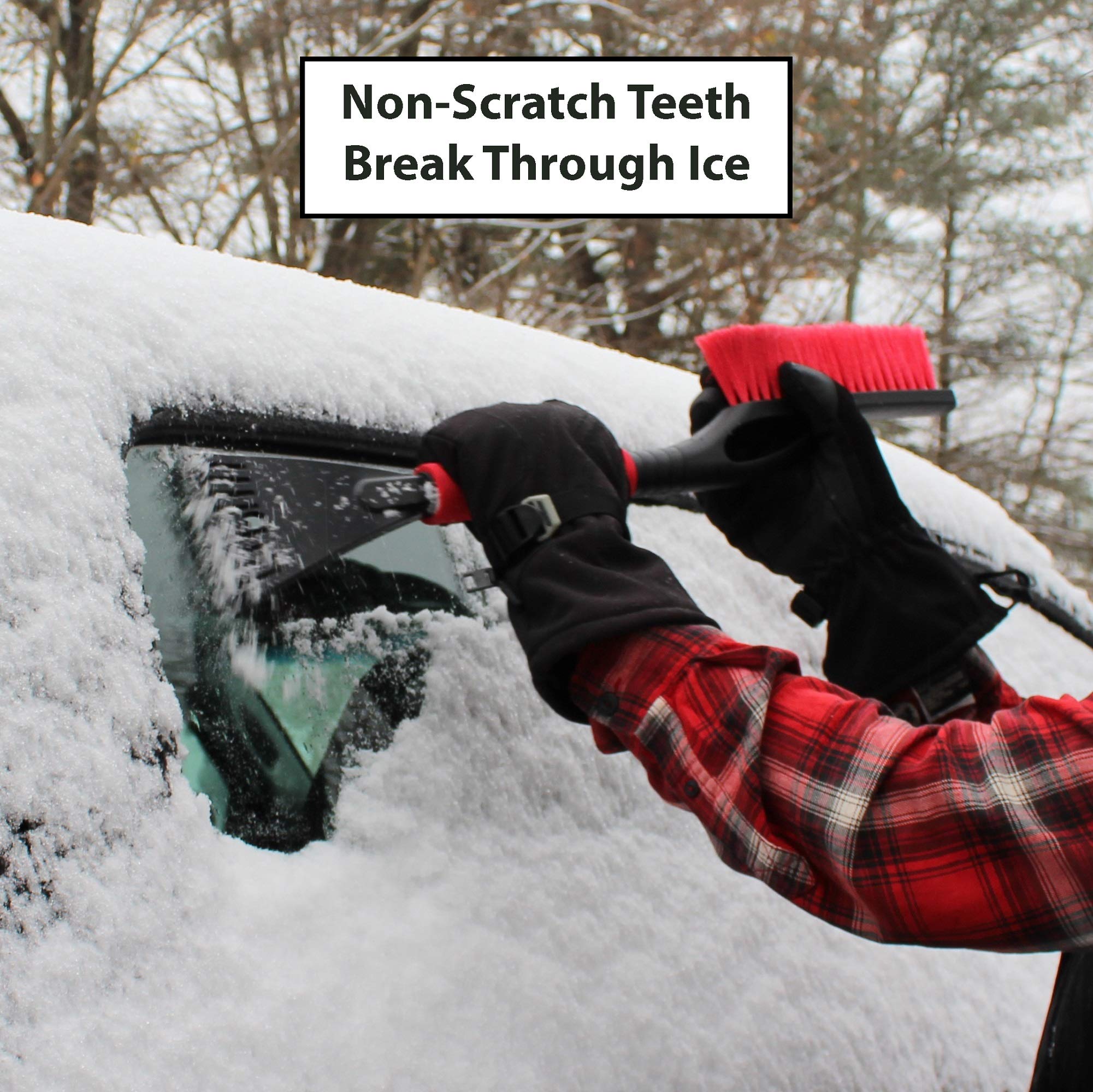 Flexible Flyer Car Window Ice Scraper, Snow Brush, Windshield Broom