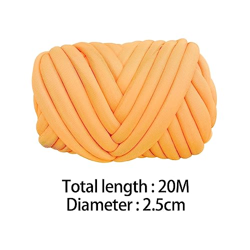 kowaku 250G Chunky Yarn Arm Knit Yarn Bulky Yarn Jumbo Tubular Yarn for Baskets Macrame Scarf, Orange