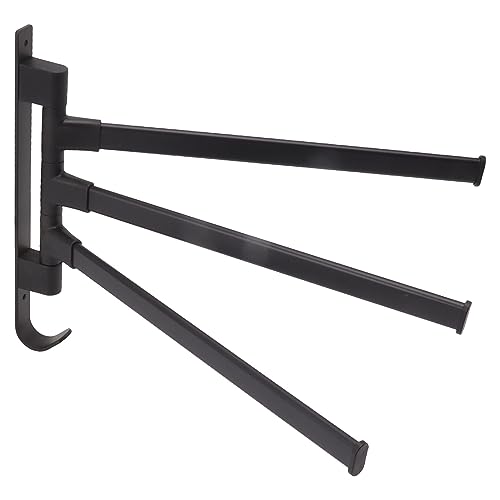 Swivel Towel Rack Hand Towel Bar Bathroom Swing Hanger Towel Rack Holder Wall Mounted Bathroom Corner Hanging Rod(3 Arms)