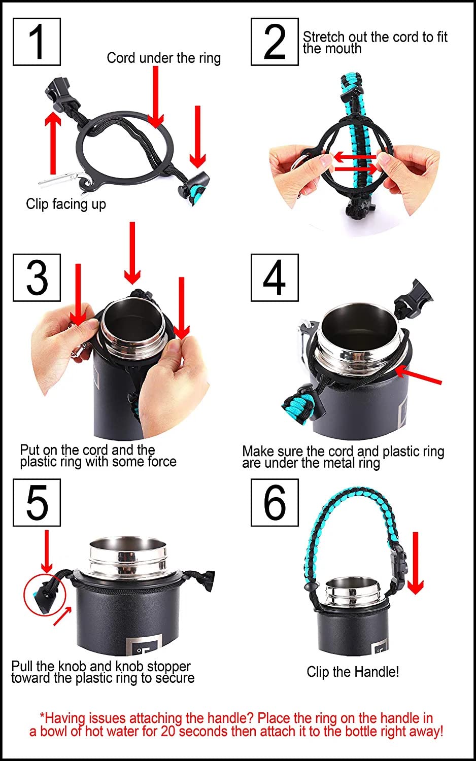 IRON °FLASK Iron Flask Wide Mouth Paracord Summer Bundle, Leak Proof, Durable, Insulated, Stainless Steel, Secure, Strong - 32oz Day & Night