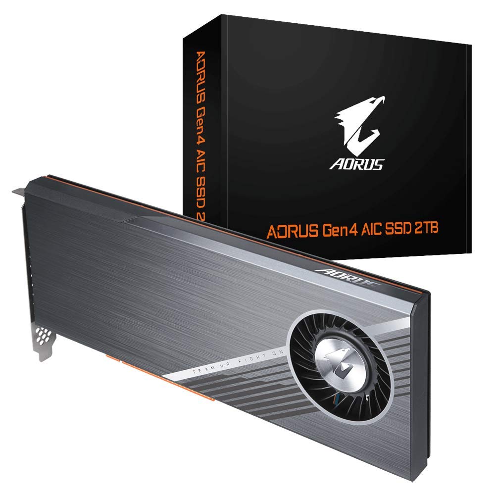 GIGABYTE AORUS Nvme Add-in-Card 2TB High Performance Gaming, Advanced Thermal Solution with Copper Heatsink, Toshiba 3D TLC, SSD GP-ASACNE6200TTTDA