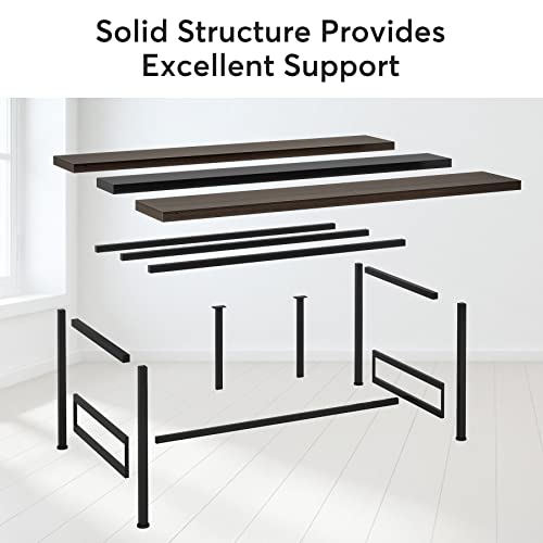 Tribesigns Dinning Table for 6 People, 70 inches Home & Kitchen Table, Wood Large Dinning Room Table with Metal Frame for Family Gathering or Party (Rectangular), W70.86 * D31.49 * H29.92 in