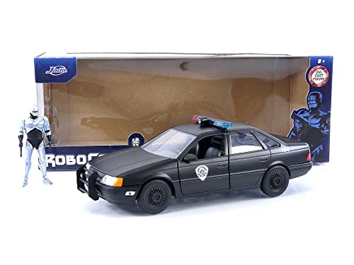 Robocop 35th Anniversary 1:24 OCP Ford Taurus Die-Cast Car & 2.75" Robocop Figure, Toys for Kids and Adults