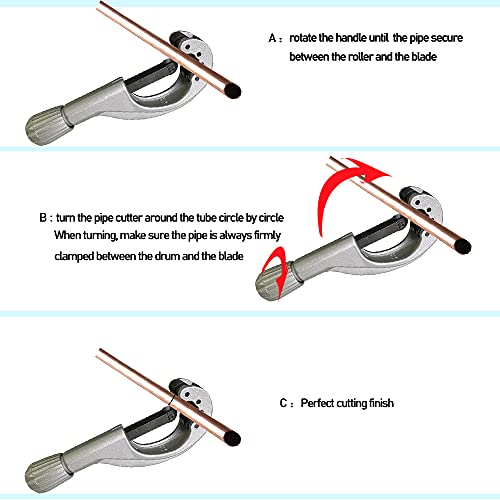 nuwfrog Tubing and Pipe Cutter 1/4 to 2-5/8 Inch with Extra Blade for Pipe Copper Thin Stainless Steel Tube