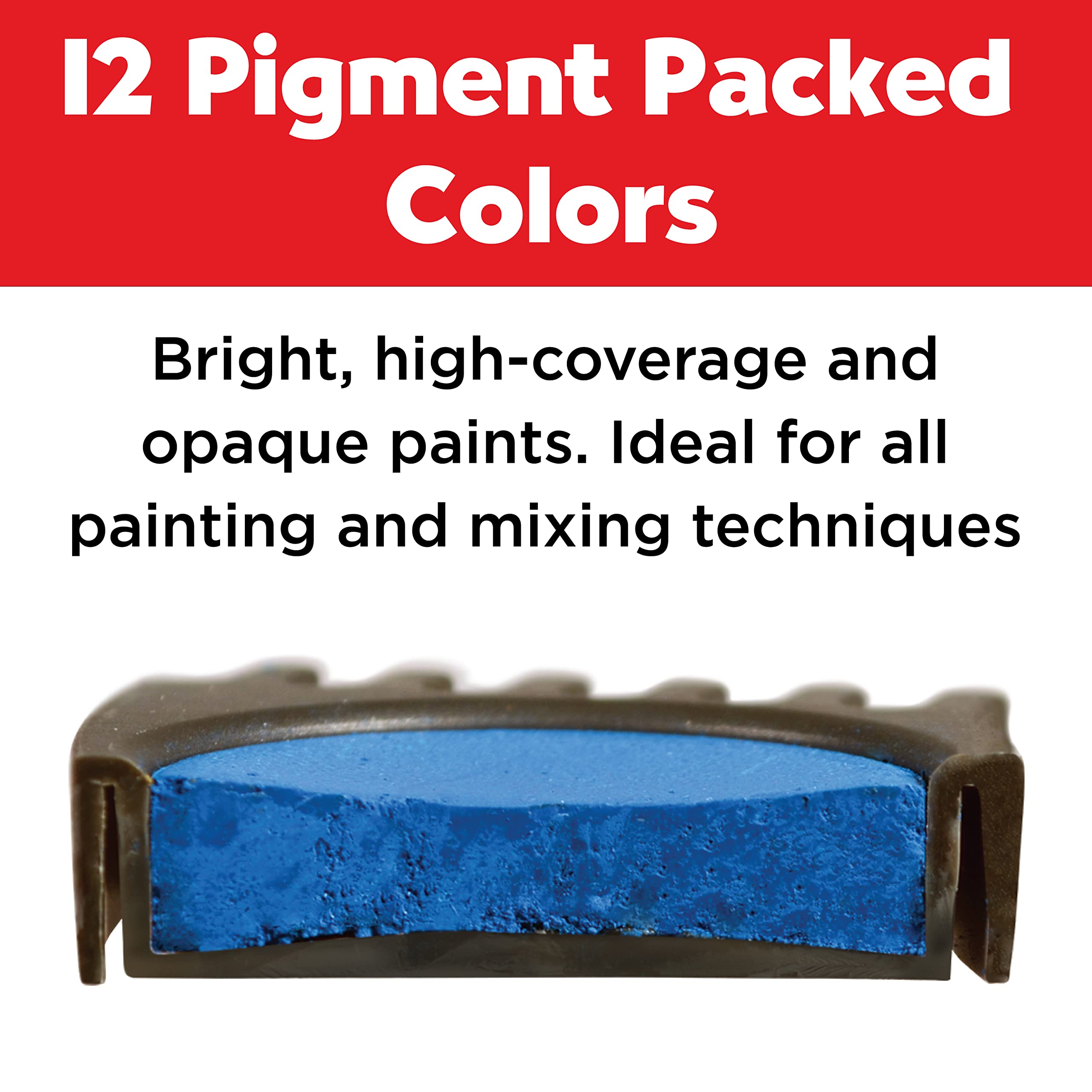 Faber-Castell Connector Paint Box Watercolor Set - 12 Watercolor Paints with Brush and Accessories