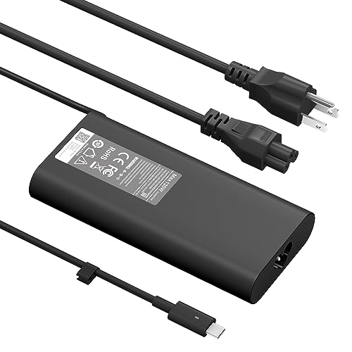 Replacement Dell 130W Laptop Charger USB C Type C for Dell XPS 15 9575 9520 9510 9500 17 9720 9710 9700 Precision 5530 5550 5560 5570 5750 5760 3560 Latitude 5411 5421 5511 5520 5521 Power Cord