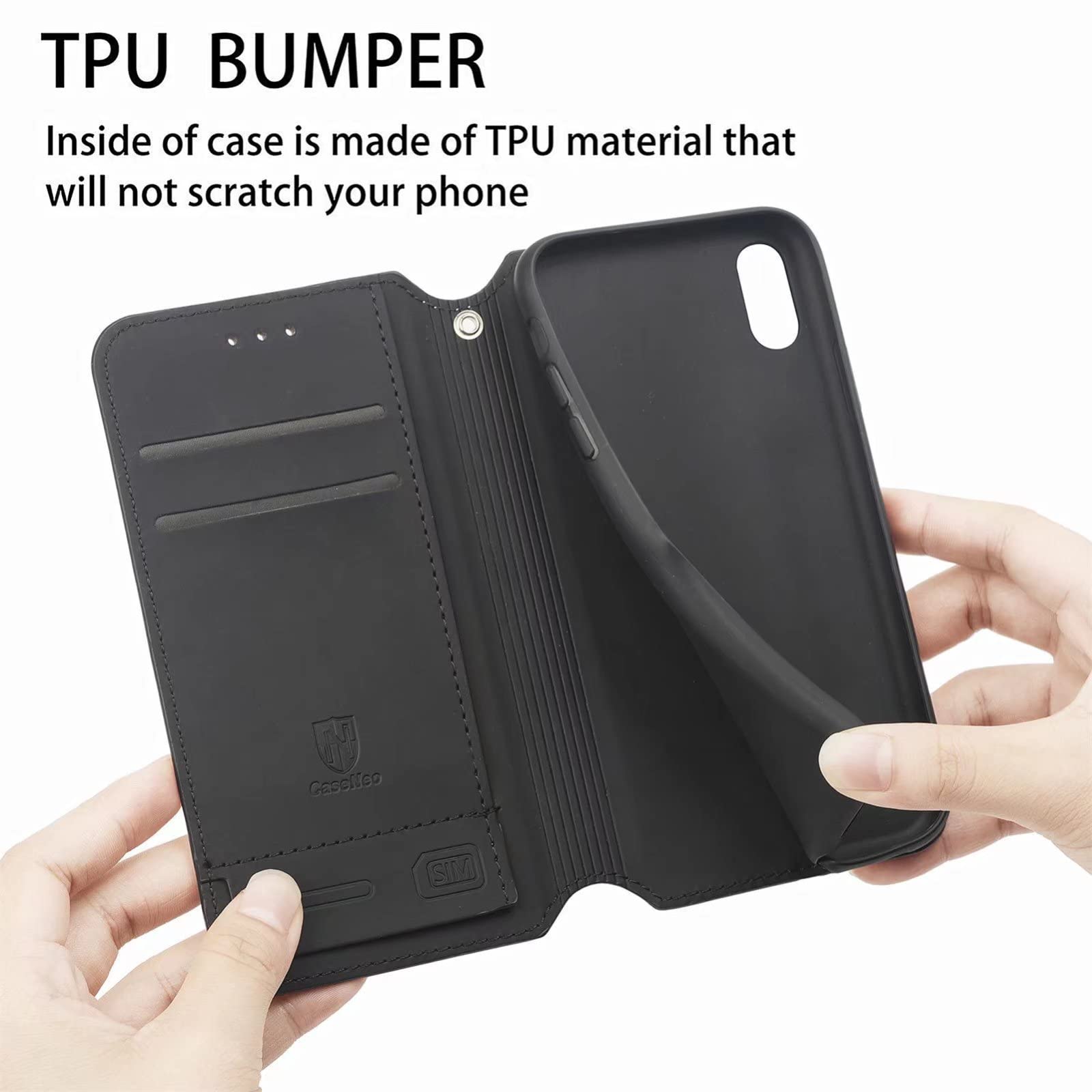 FTRONGRT Case for Tecno Camon 18 P, with Mobile Phone Holder, Fall-Proof, Suitable for Tecno Camon 18 P Folding Mobile Phone Leather Protective Shell.Emerald