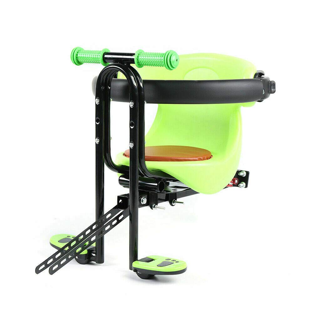Gdrasuya10 Child Bicycle Seat Load 30kg, Safety Stable Bicycle Kids Seat Front Seat with Fold Pedals and Nonslip Handrails