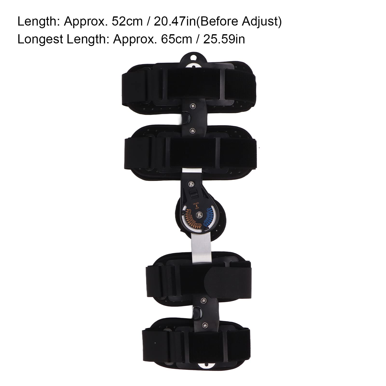 Hinged Knee Brace,Knee Support Brace Size Adjust Sponge Lining Aluminum Alloy Patellar Tendon Strap Knee Immobilizer Stabilizer for Sports