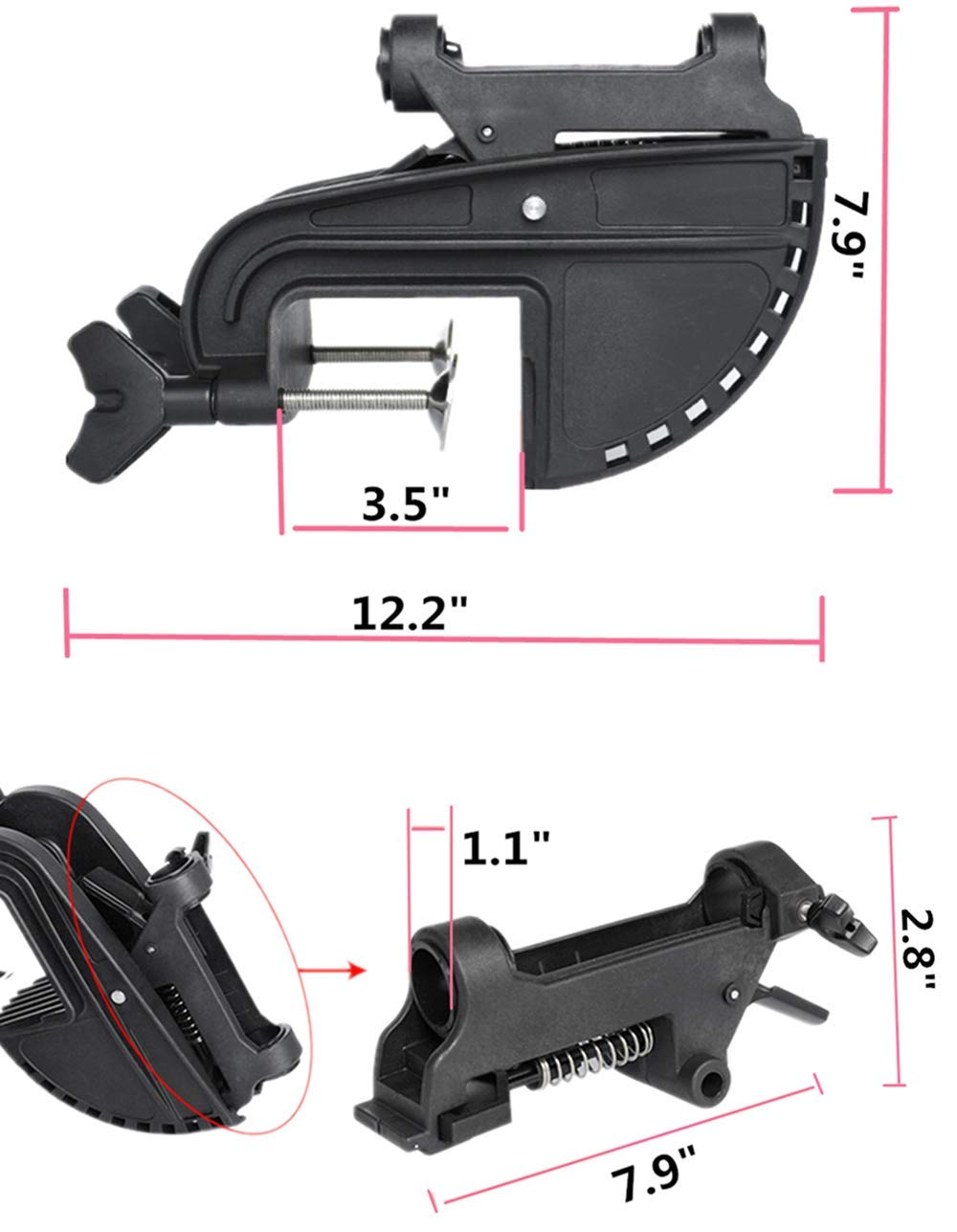 FCOUIID Outboard Bracket Hinge Assembly - Electric Trolling Motor Stent Mount Marine Thrust for Kayak