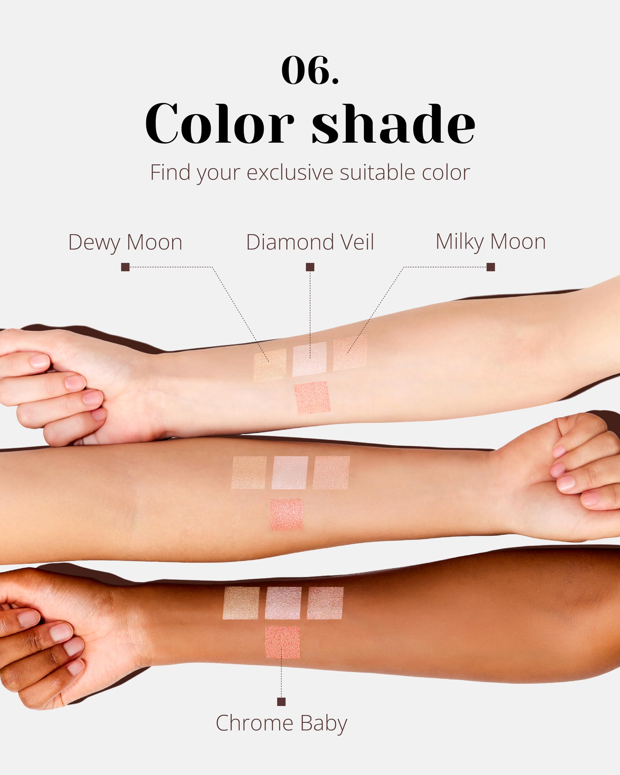 Glint DEWY MOON NATURAL GLOW HIGHLIGHTER RADIANCE ENHANCING MAKEUP (Dewy Moon, 3.8g/0.13oz) - Highlighter Powder Add Glimmer to Makeup by LG Beauty. Shiny Illuminator, Rich Pigment & Silky Touch