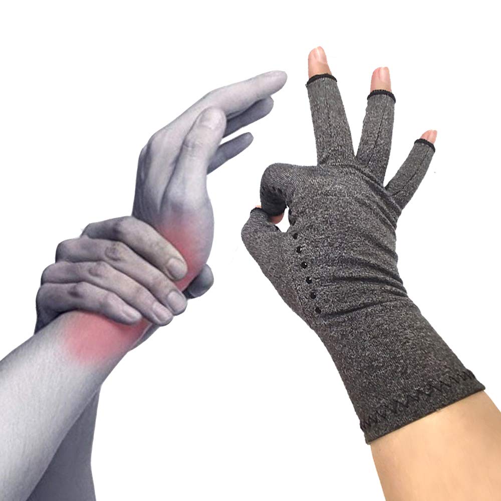 FD-SPORT Compression Arthritis Gloves Fingerless Compression Gloves for Arthritis