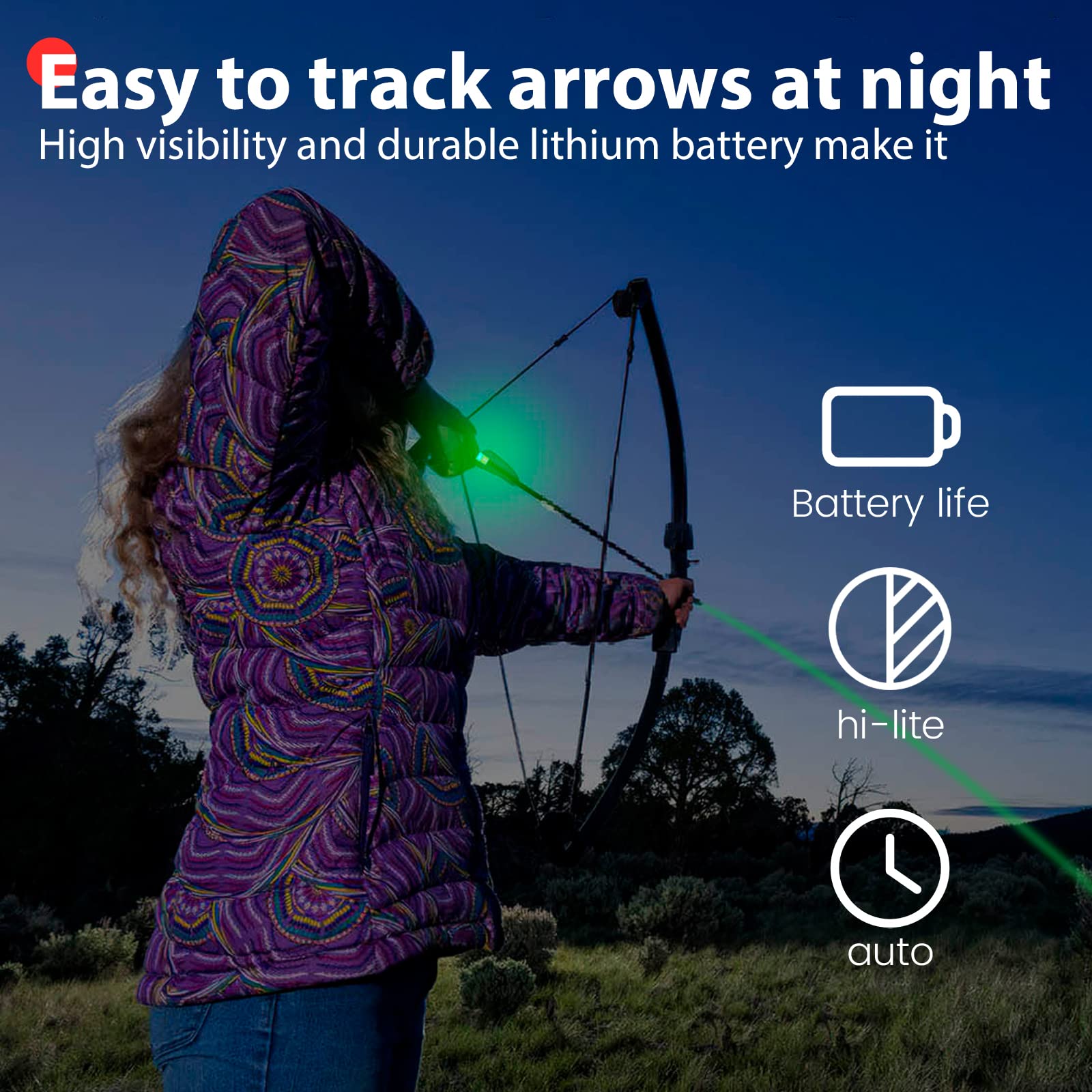 GOTIDA X Lighted Nocks for Arrows: Lighted Nocks 7.62mm,6pcs LED Nock Tail Illuminated Lighted Archery Nocks with ON/Off Switch Nocturnal Lighted Knocks for Arrows Lighted Arrow Nocks