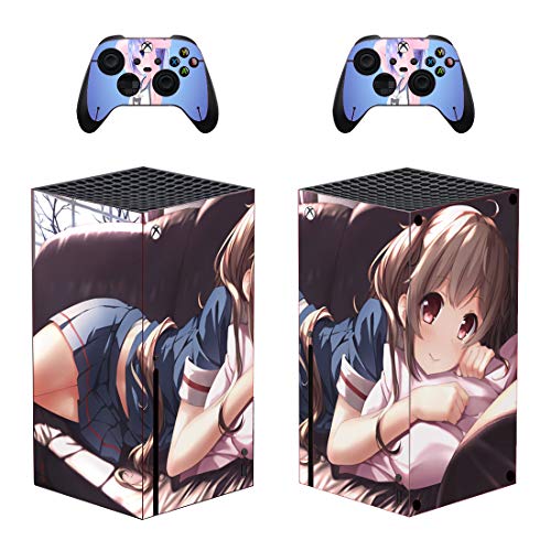 Ecchi Collection Decals Stickers Full Set Faceplate Skin for X-box-One-Series X Protection Kit by KAJAL MANI