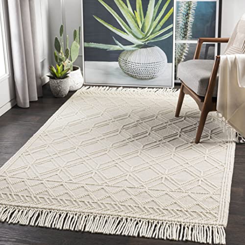 Mark&Day Area Rugs, 5x7 Staveley Bohemian/Global Beige Area Rug, Cream/White Carpet for Living Room, Bedroom or Kitchen (5' x 7'6")