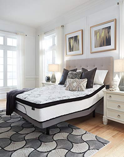 Signature Design by Ashley California King Size Chime 12 Inch Medium Firm Hybrid Mattress with Cooling Gel Memory Foam