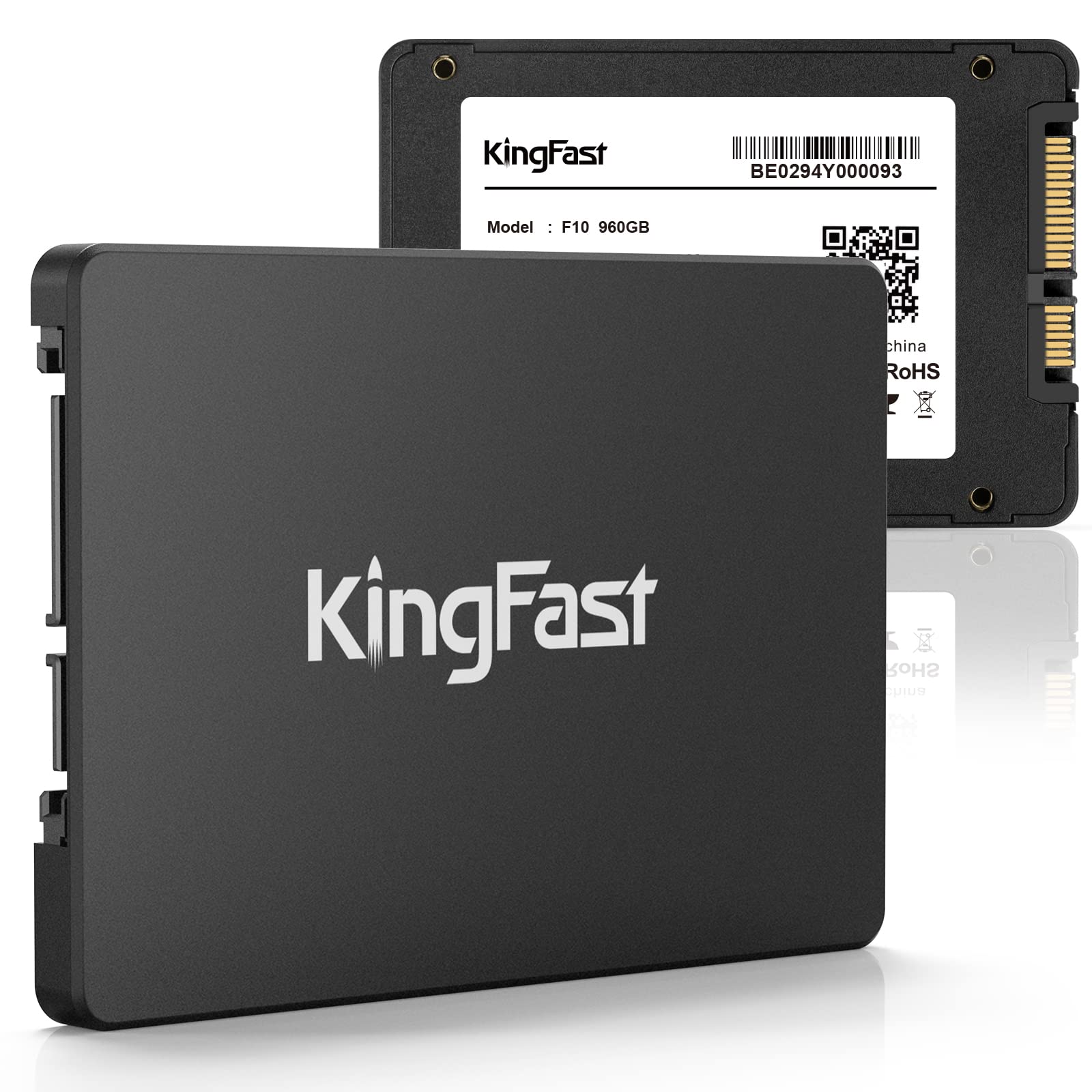 KingFast 960GB SSD SATA III 6 Gb/s 2.5 Inch SSD Internal Hard Drive SSD Up to 560 MB/s Compatible with Laptop & PC Desktop