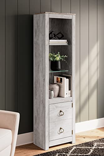 Signature Design by Ashley Willowton Farmhouse Entertainment Center Pier or Bookcase, Whitewash