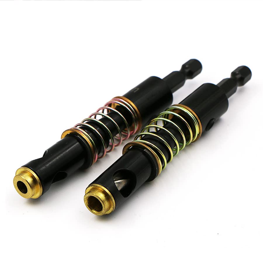 MOPNTT Black Hinge Drill Bits, Self Centering Hinge Drill, Hex Shank Center Drill Bit, Door Window Cabinet Centering Drill Bits Hinge Opening Tool (1/4 Inch)