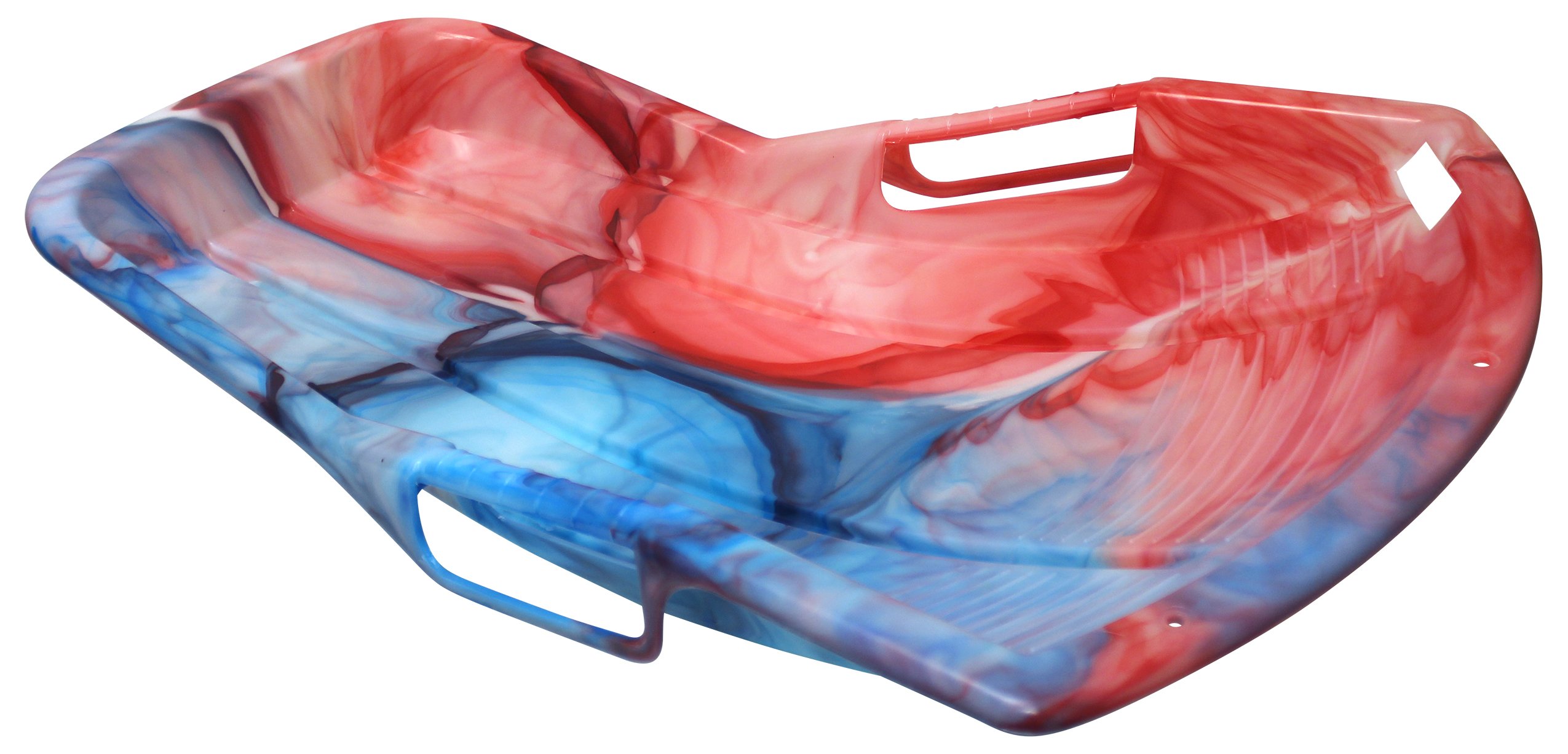 ESP 37" Dayglow Sno Sprint Racer Sled â Unique Tie Dye Design â Bright Neon Colors Glow in Sunlit Snow