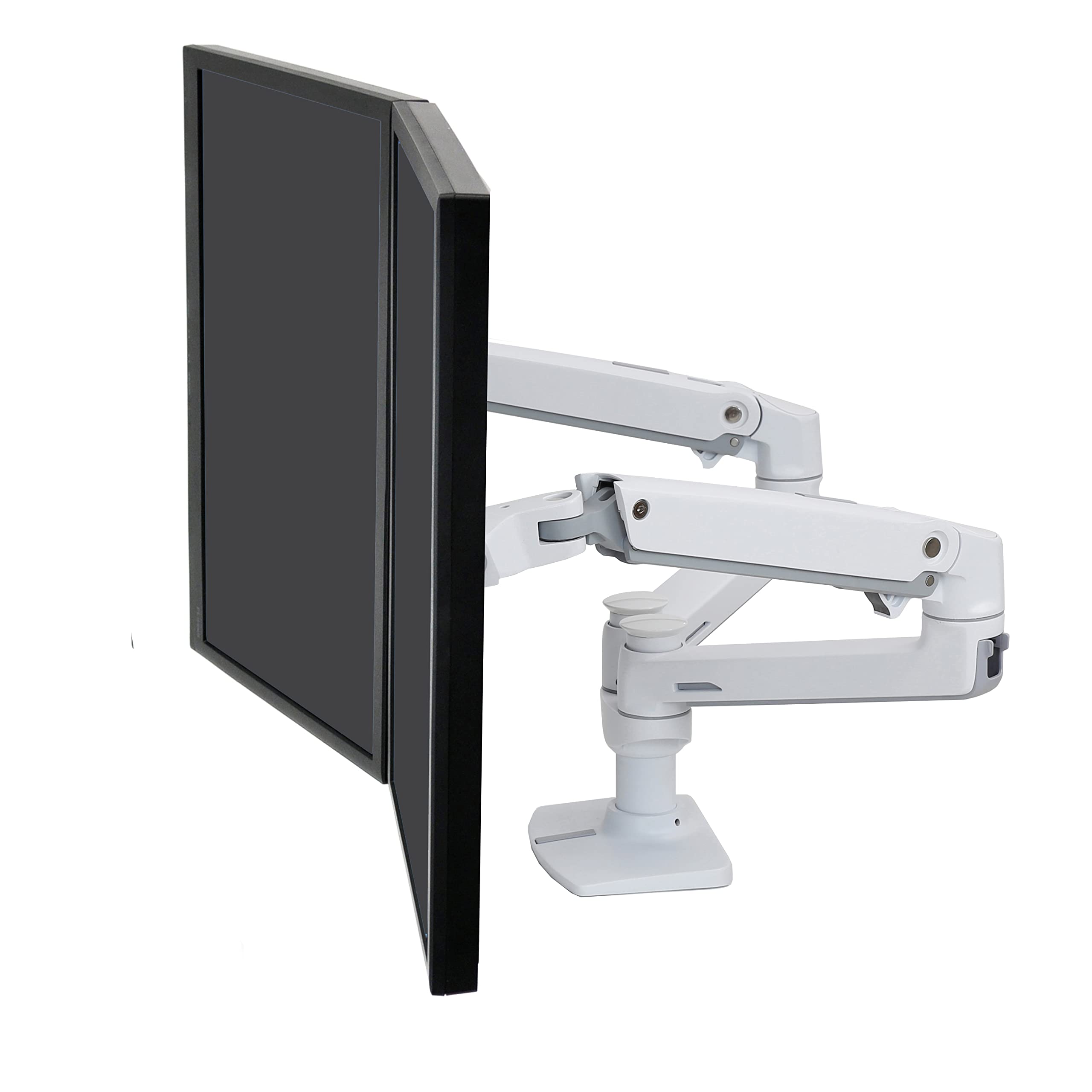 Ergotron β LX Dual Monitor Arm, VESA Desk Mount β for 2 Monitors Up to 27 Inches, 7 to 20 lbs Each β White