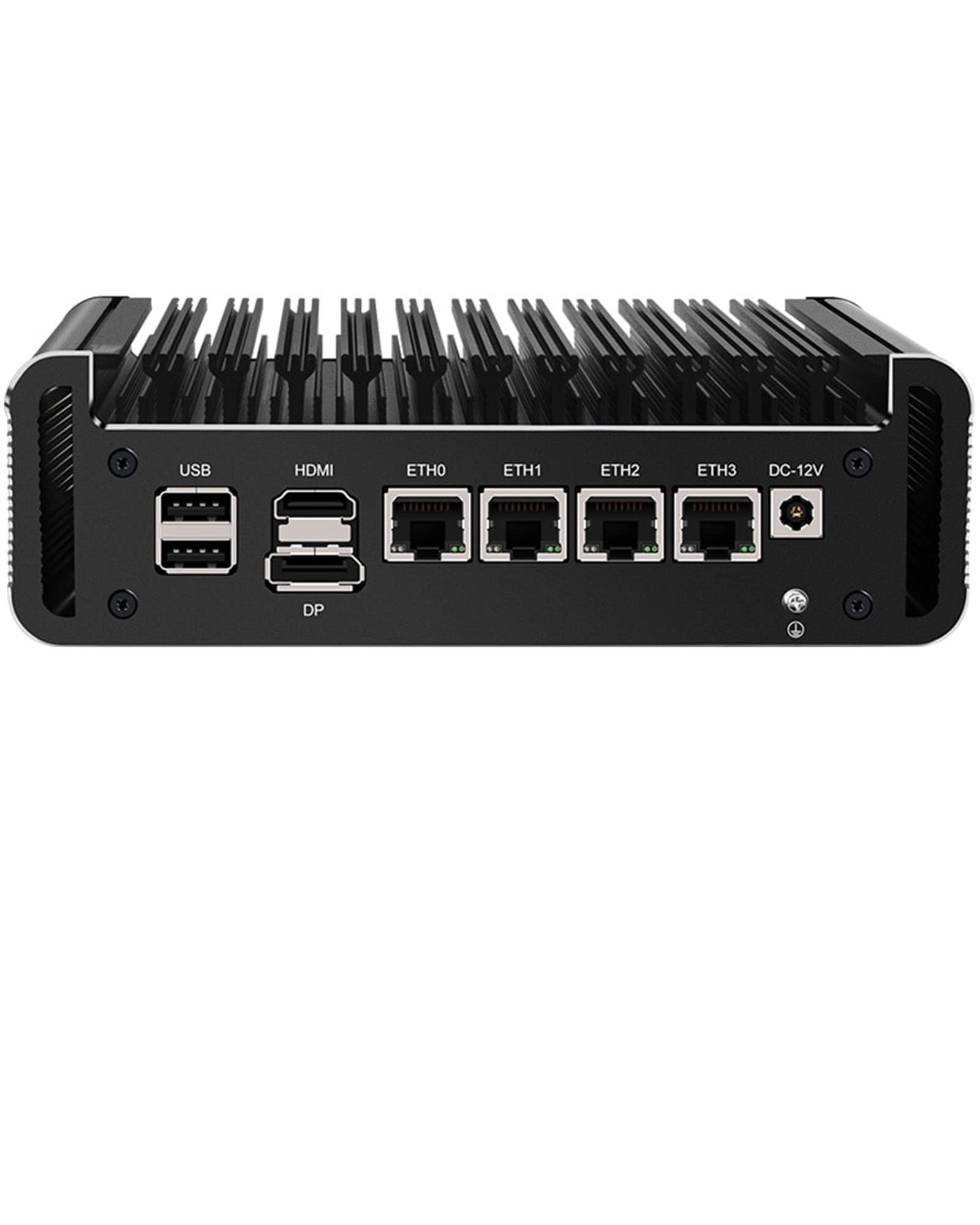 KingnovyPC Upgrade Firewall Micro Appliance, 4 Port i226 2.5GbE LAN Fanless Mini PC Celeron N5105, XL Size, 8GB DDR4 128GB NVMe SSD,4* USB, HDMI, DP, Ethernet AES-NI VPN Router PC, Openwrt