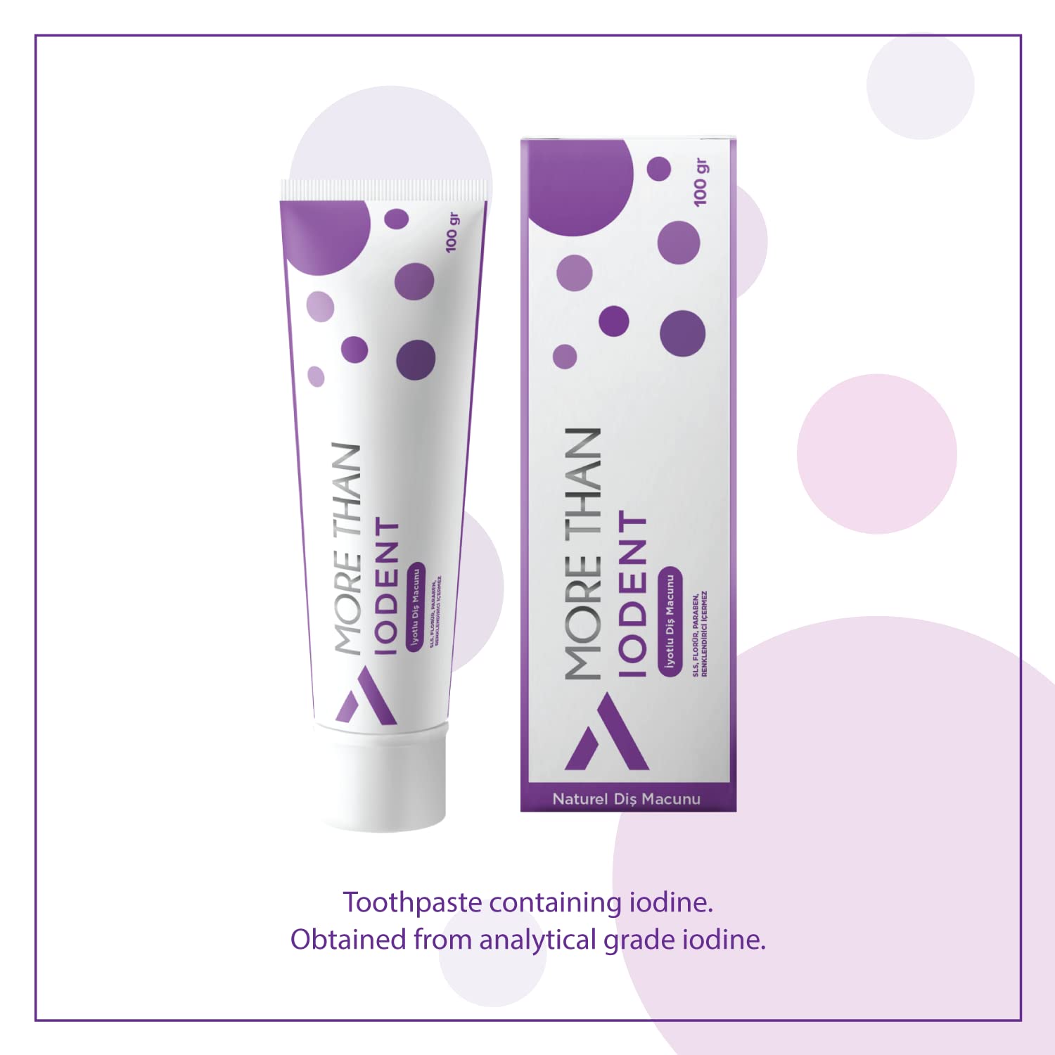 More Than Iodent Whitening and Fluoride Free Toothpaste for Sensitive Teeth and Gums, Tartar Control, and Cavity Protection - Natural and Minty Fresh
