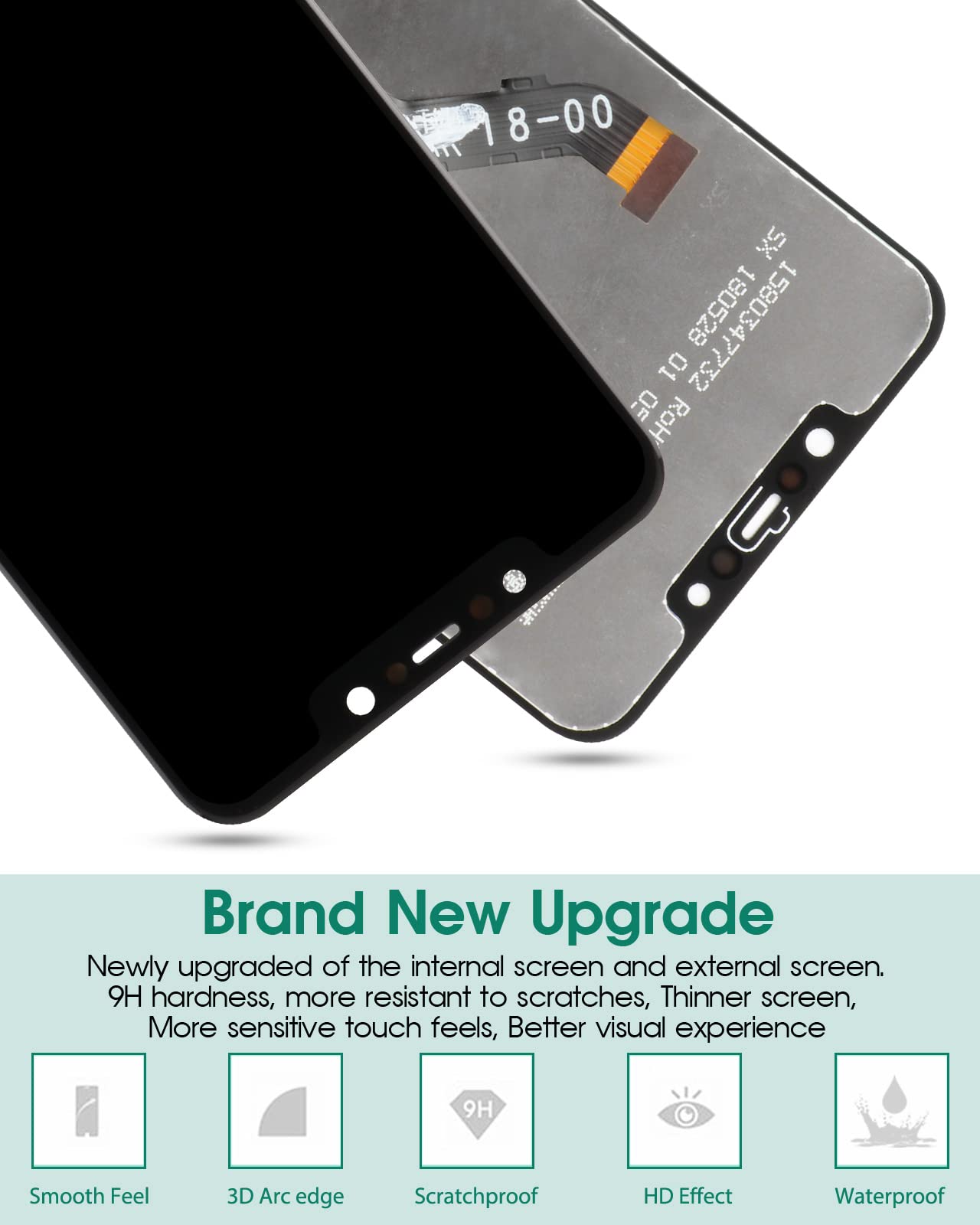 for Xiaomi Mi Pocophone F1 LCD Display Touch Screen Digitizer Assembly for Xiaomi Poco F1 Screen Replacement 6.18" Black