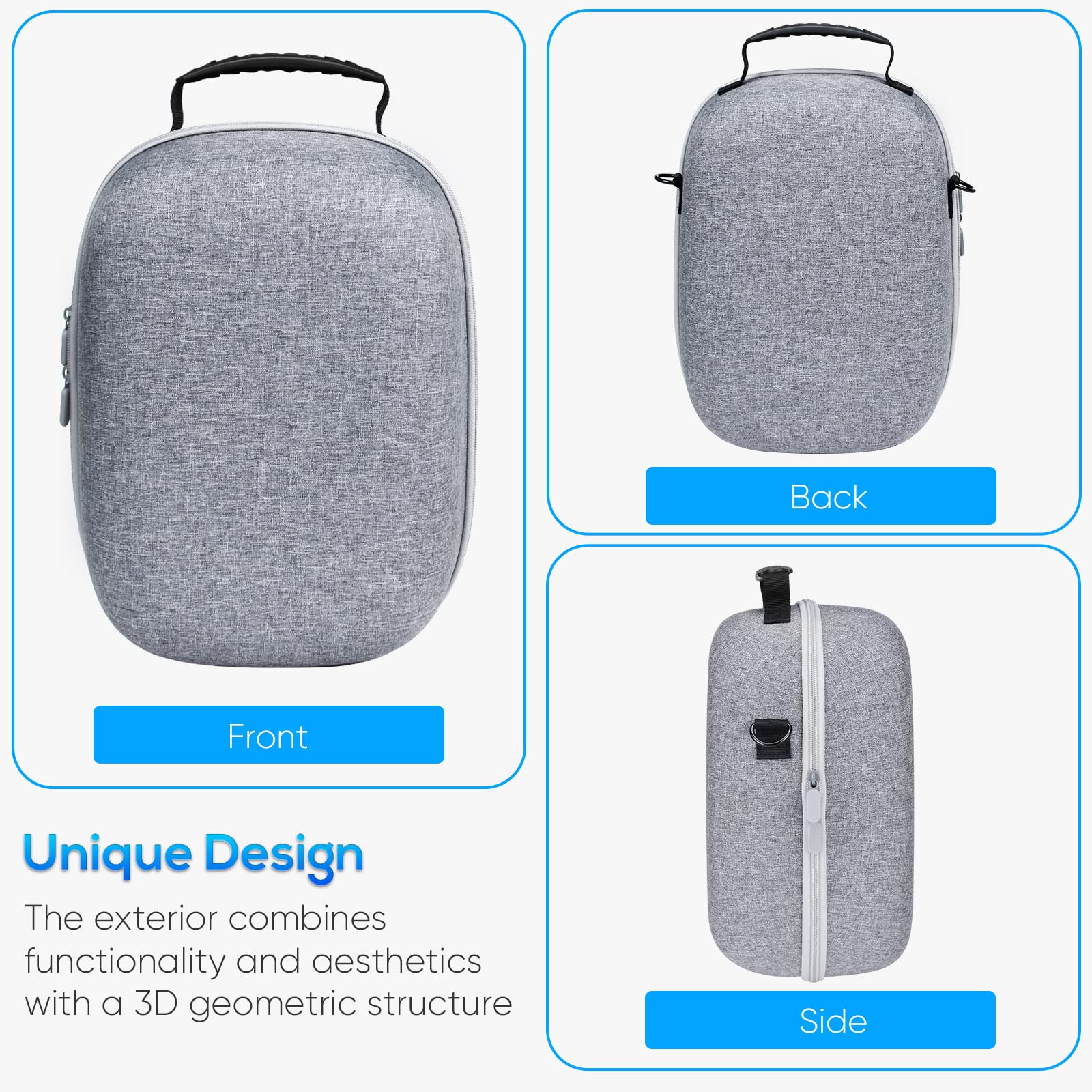 Gorixer Carrying Case for PSVR2, Hard Lightweight Protective Case Bag Accessories Fit for PS VR2 Headset and Touch Controllers Included Lens Protector Cover for Travelling and Home Storage