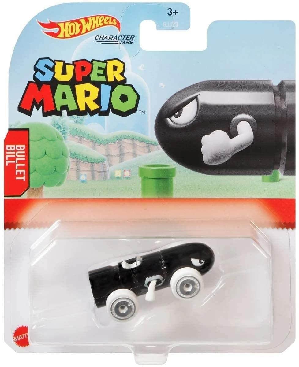 Hot Wheels 2021 Super Mario Character Cars Complete Set of 6 Diecast Vehicles from GJJ23-956G Release