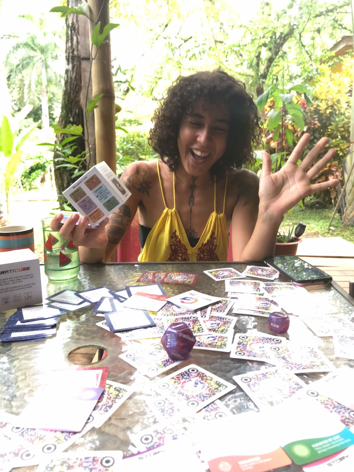 Graticube - Gratitude Card Game with Time & Space Dice - Unlock Deeper Connection Now