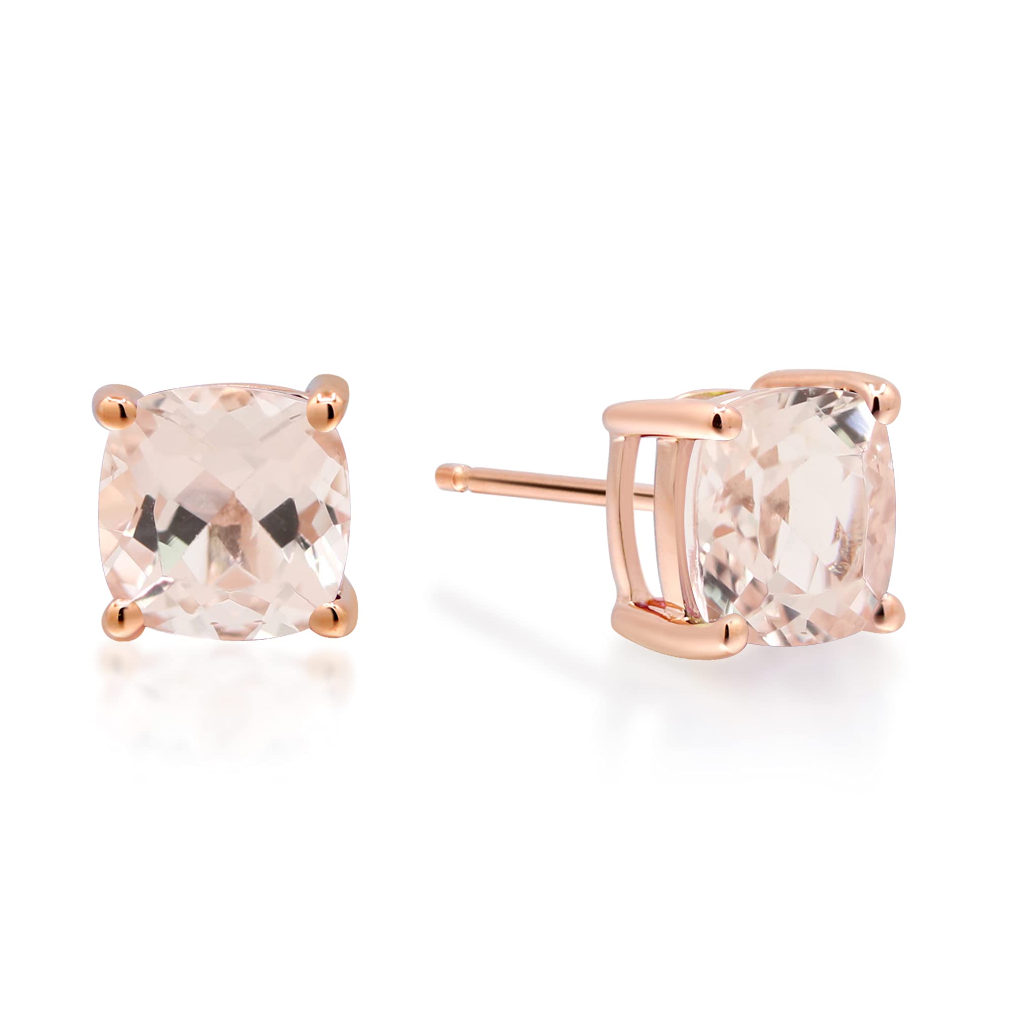 Gin & Grace 14K Rose Gold Natural Morganite Earring for Women
