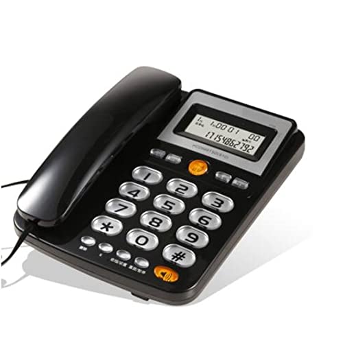 Large Button Corded Phone, Speed Dial Landline Phone, Backlit LCD Screen, Hands Free Calls, Adjustable Brightness, Suitable for The Elderly with Impaired Hearing and Vision