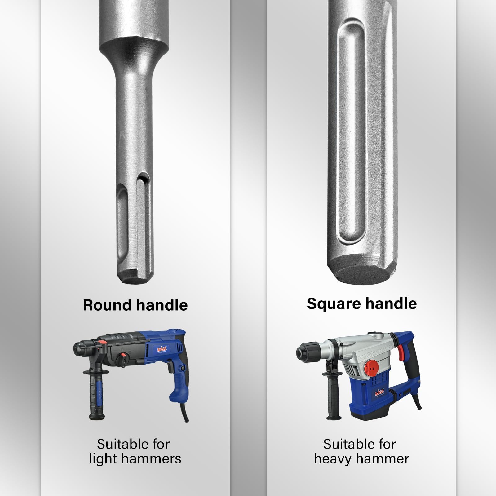 SALI Concrete Hole Saw Kits 4-1/8"(105mm) Tungsten Steel Wall Hole Cutter Drill Bit Sets with 220mm SDS Plus Shank Connecting Rod,110mm Center Positioning Drill Bits for Cinder Block,Brick,Adobe Wall