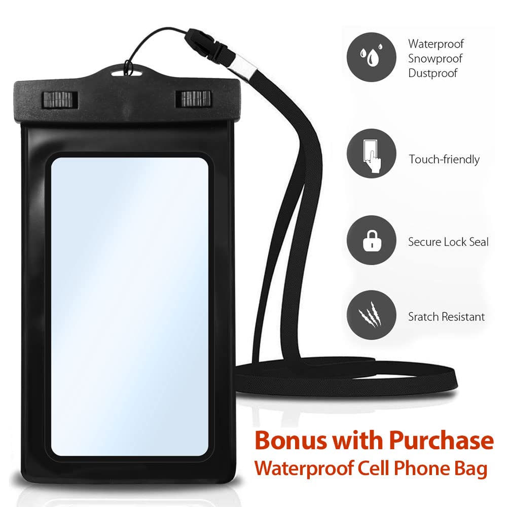 EVOLUTION Floating Waterproof Dry Bag – Professional Adventure Gear – Roll Top Compression Sack for Kayaking, Rafting, Boating, Hiking, Fishing, Camping, Outdoors – Waterproof Phone Case – 20L Black