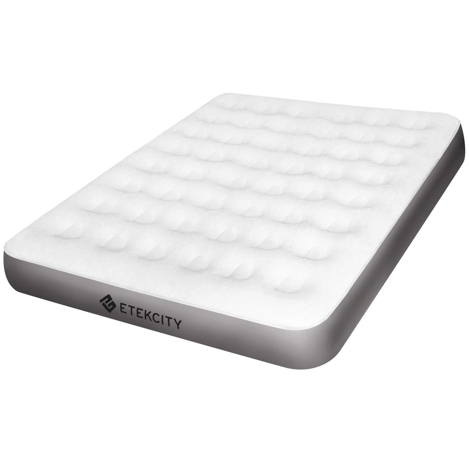 Etekcity Camping Air Mattress, Inflatable Mattress Air Bed Queen with Coil Beam Technology, Height 9", Carry Bag, White, No Pump Included (EAM-EQ2)