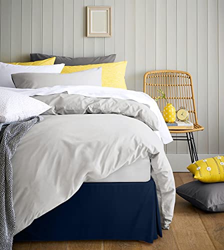 Utopia Bedding Queen Bed Skirt - Soft Quadruple Pleated Ruffle - Easy Fit with 16 Inch Tailored Drop - Hotel Quality, Shrinkage and Fade Resistant (Queen, Navy)