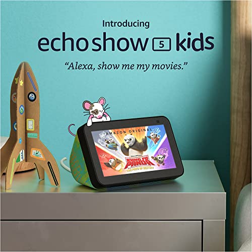 Echo Show 5 (2nd Gen) Kids | Chameleon with Echo Dot (4th Gen) Kids | Tiger and Sengled Bluetooth Color bulb | Alexa smart home starter kit