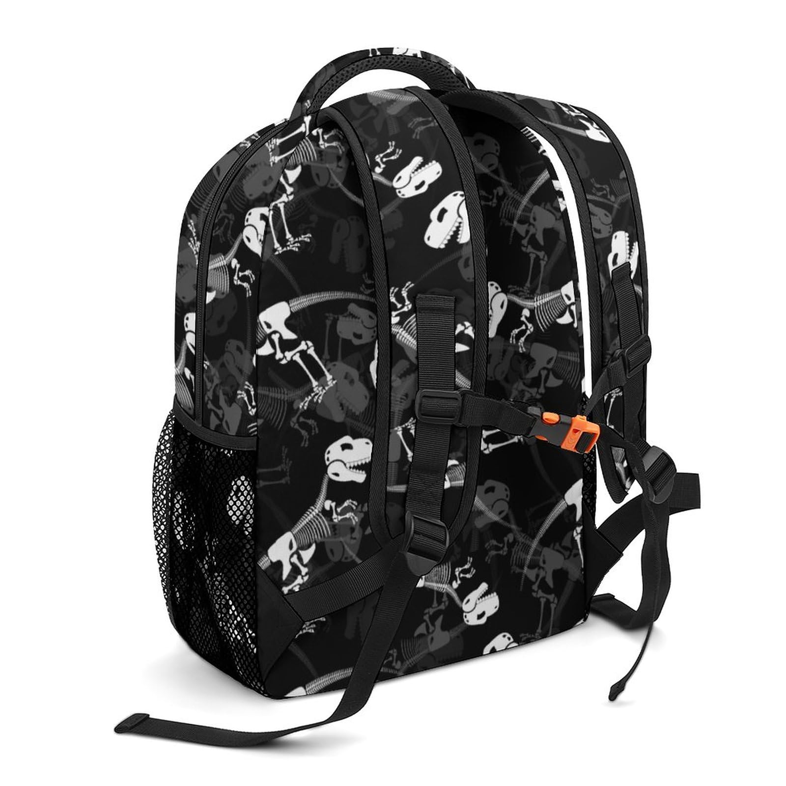 Fovanxixi Custom Dinosaur Skull T-Rex Backpack for Kids Boys Girls Personalized Name Text Children Backpack School Bag Customized Daypack Schoolbag for Student Bookbag