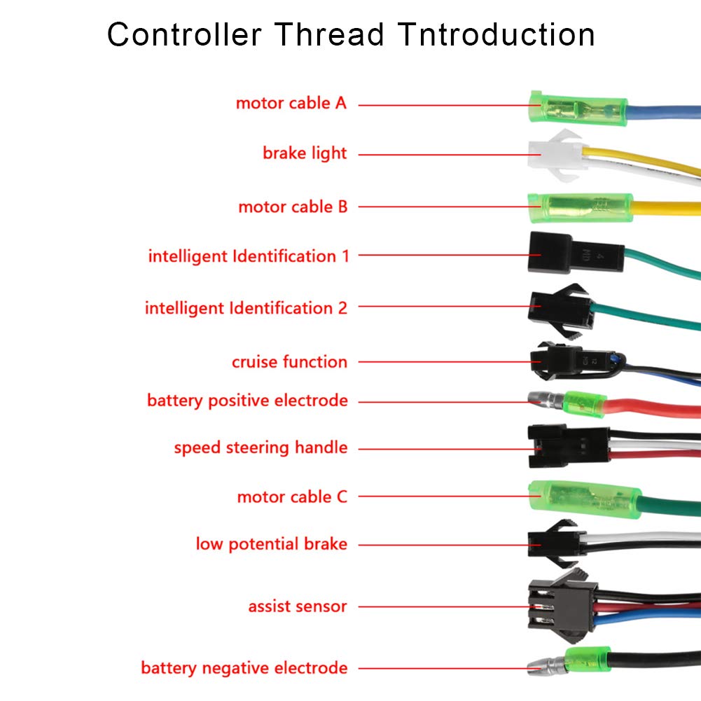 Fafeims 36V/48V 350W Brushless Motor Controller with Aluminium Alloy Shell for Electric