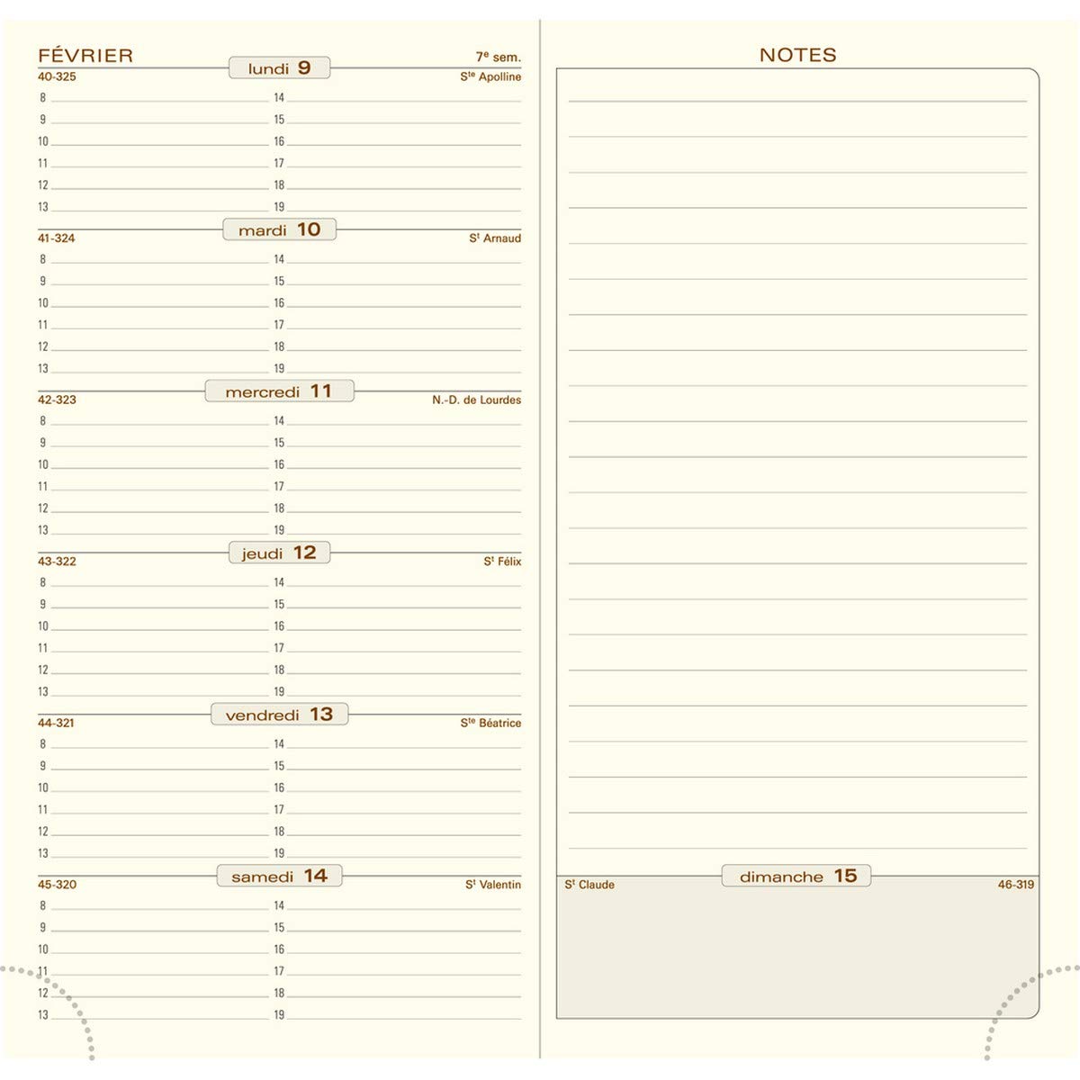Exacompta 178622E Weekly Diary Space 17 Volga 9 x 17.5 cm January to December 2021 Blue