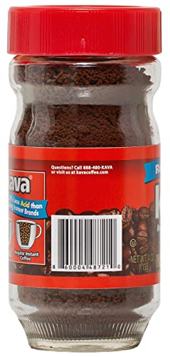 Kava Acid Reduced Instant Coffee in Glass Jar, 4 Ounce (Pack of 1)