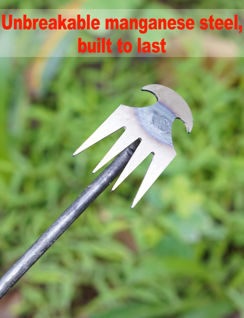 New Weeding Artifact Uprooting Weeding Tool, 16 Inch Weed Puller with 4 Teeth Manganese Steel Forged Hand Weeder, Say Goodbye to The Weeds with Weed Remover Hand Tool for Your Garden, Yard, and Farm