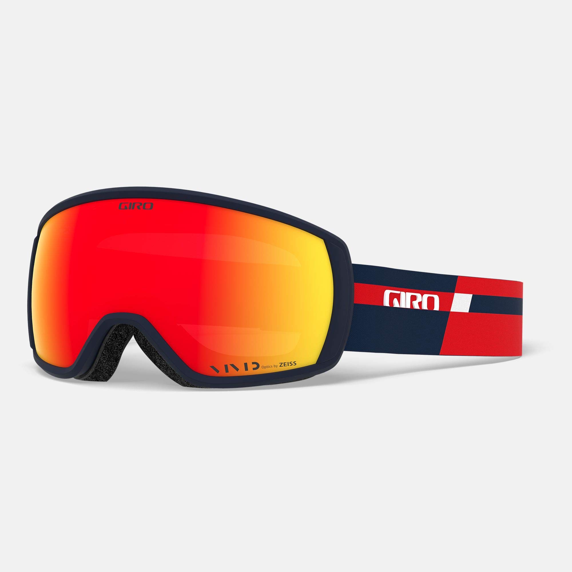 Giro Balance Ski Goggles - Snowboard Goggles for Men & Youth - Red Midnight Podium Strap with Vivid Ember Lens