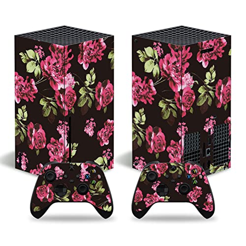 Guugoon Flowers Skins Compatible with Xbox Series X Console Controller, Vinyl Decal Stickers for Xbox Series X,1