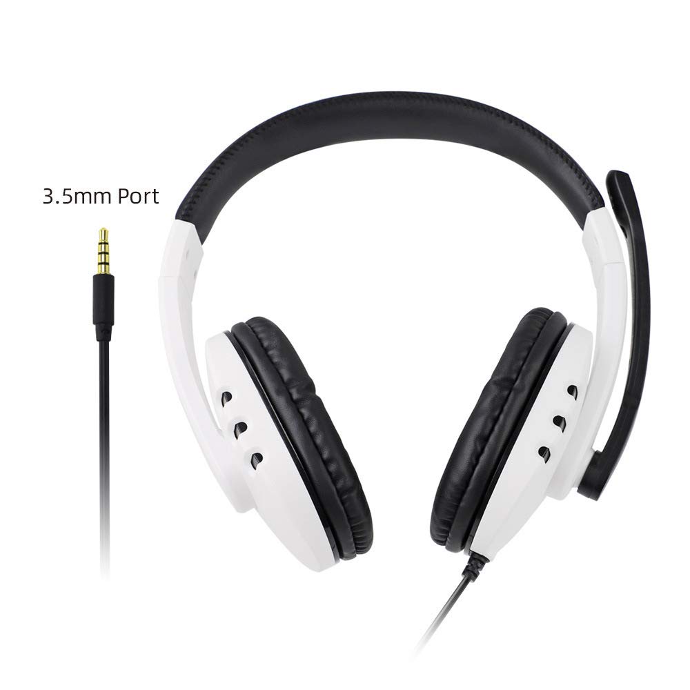 ECHZOVE PS5 Headset, PS5 Headeset with Mic, Gaming Headset Compatible with PS4 Switch Xbox one Xbox 360 and PC, Stereo Sound and Noise Cancelling