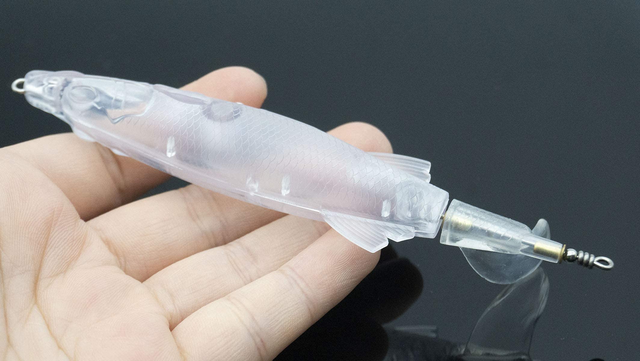 Free Oval Eye 5pcs Unpainted Plopper Bait Fishing Hard Clear Lure Body 130mm 13.6g Blank Lures PL3