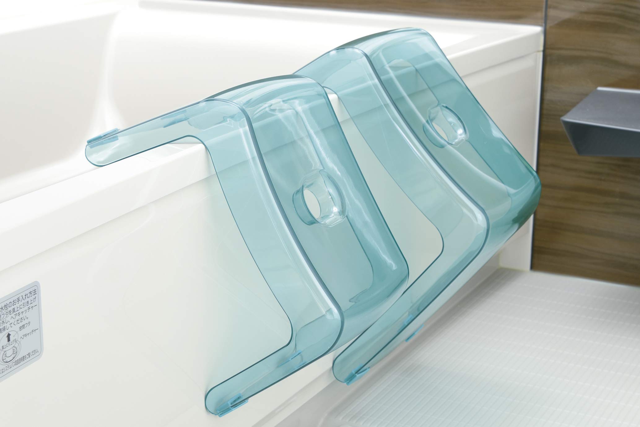リッチェル Richell Carari Bath Chair, Height 7.9 inches (20 cm), Aqua Blue, Made in Japan