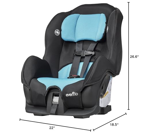 Evenflo Tribute LX 2-in-1 Lightweight Convertible Car Seat, Travel Friendly (Neptune Blue)